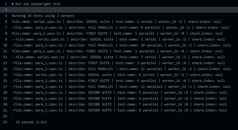 Full parallelization in Playwright